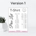 Editable TSHIRT Price List Template, Shirt Order Form, Printable Price ...