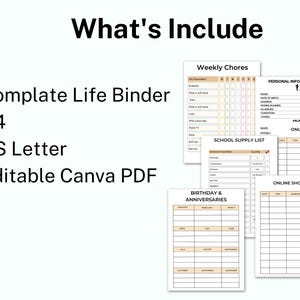 Home Binder, Household Binder, Home Management Binder, Life Organizer ...