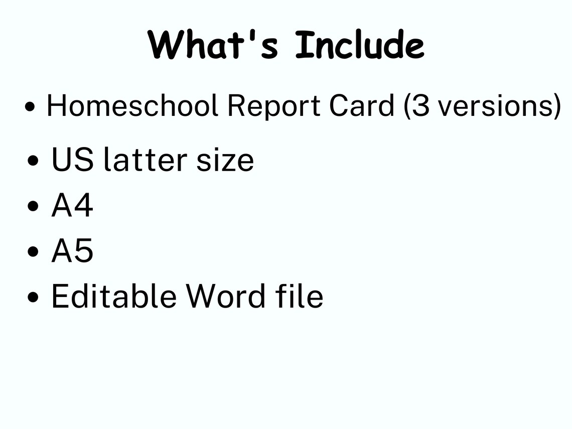 Homeschool Report Card Printable, Homeschool Planner 2024-2025, School ...