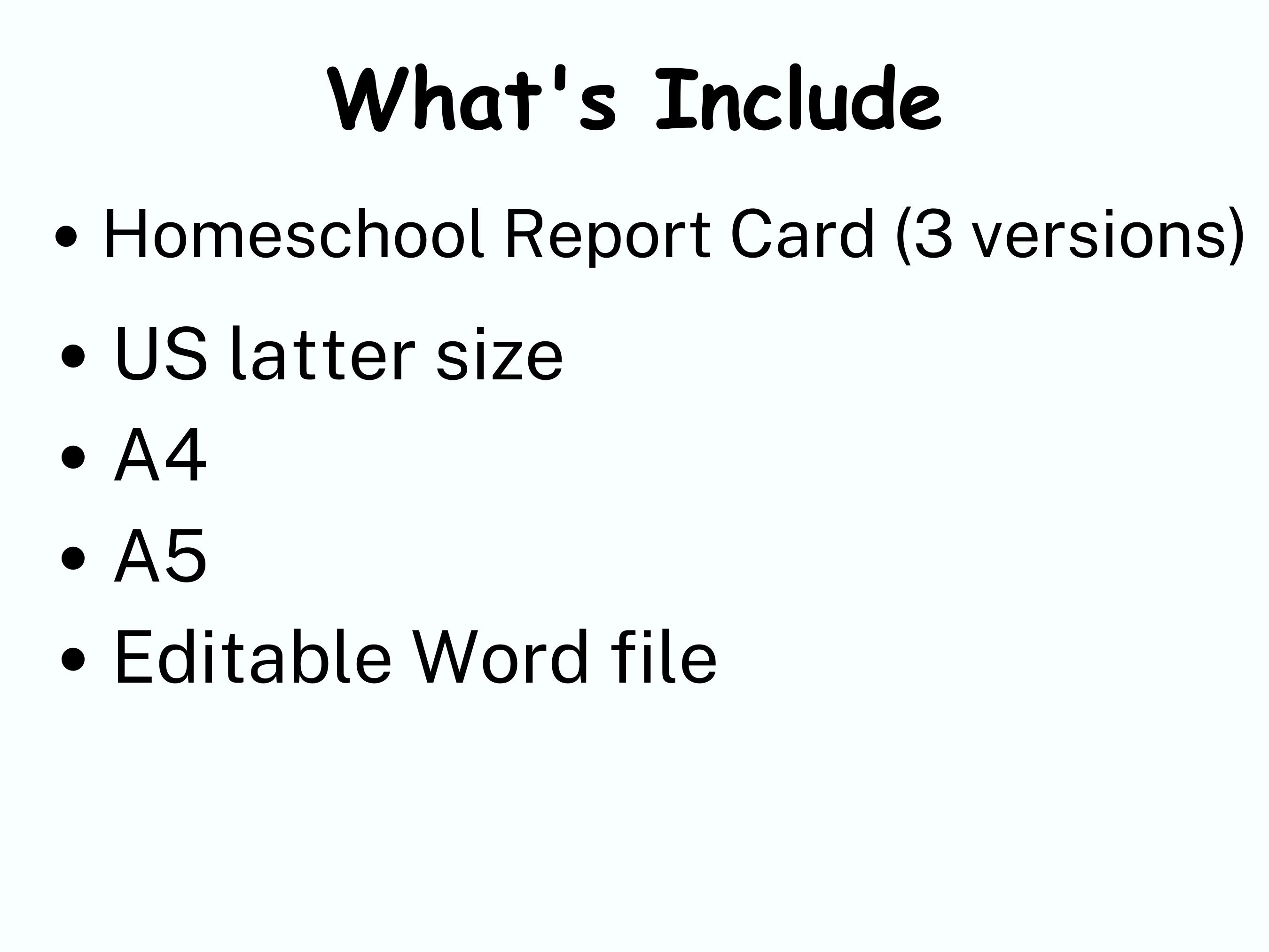 Homeschool Report Card Printable, Homeschool Planner 2024-2025, School ...