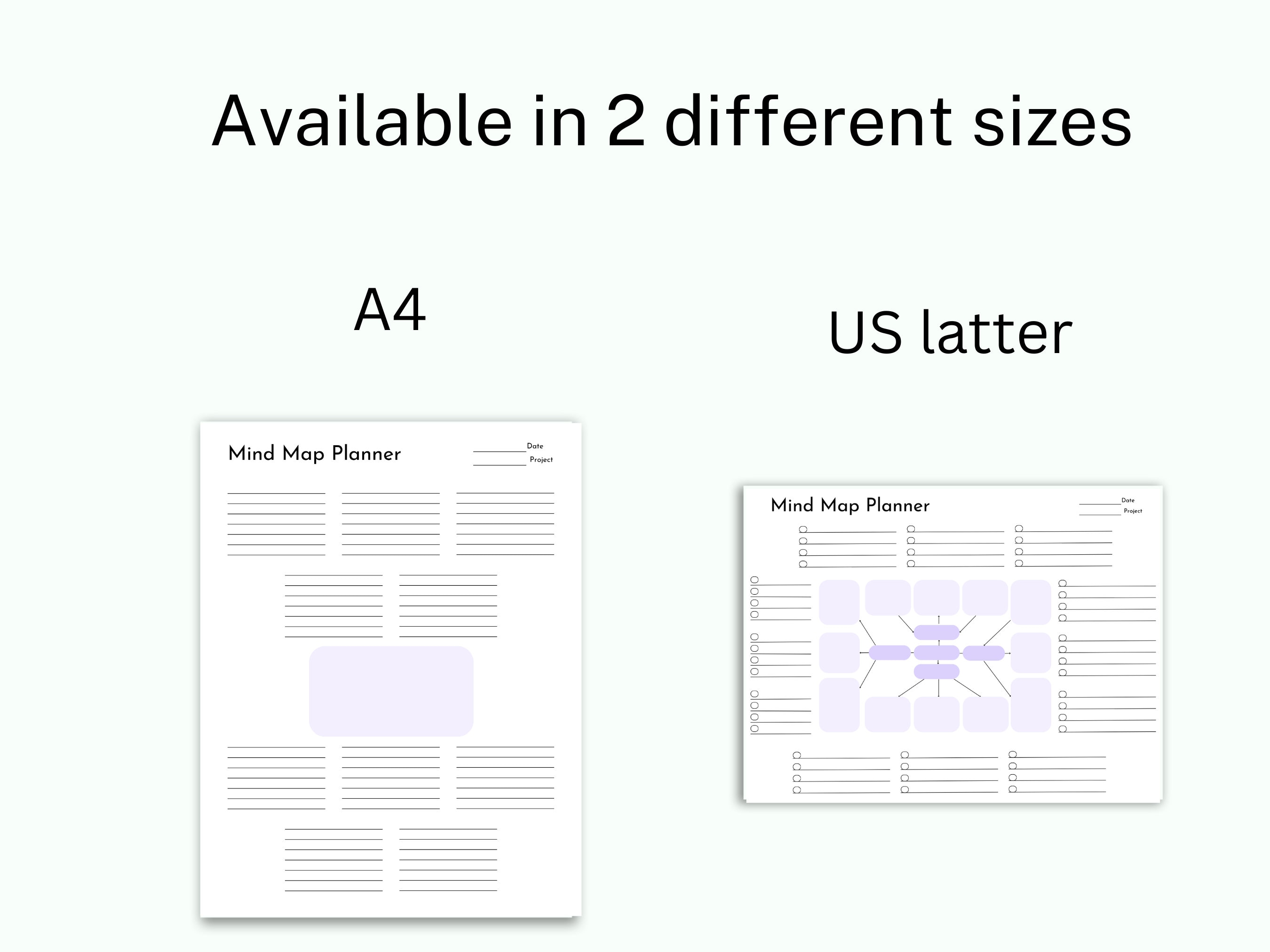 Mind Map Blank Template, Brain Dump Printable, Idea Map, Concept Map ...