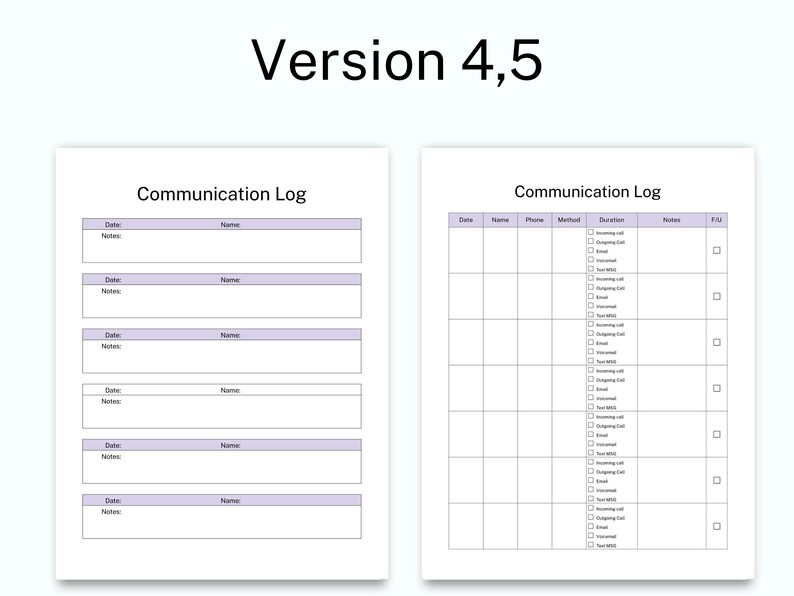 Communication Log, Parent Communication Log, Communication Book, Autism ...
