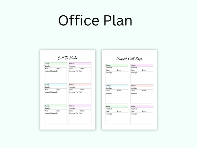 Editable Office Task Planner Bundle, Printable Work Schedule Planner ...