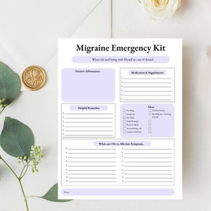 Migraine Tracker Printable, Symptom Tracker, Headache Diary, Daily ...