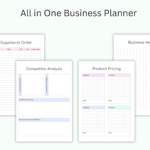 Printable Small Business Daily Planner, Craft Show Templates Bundle ...