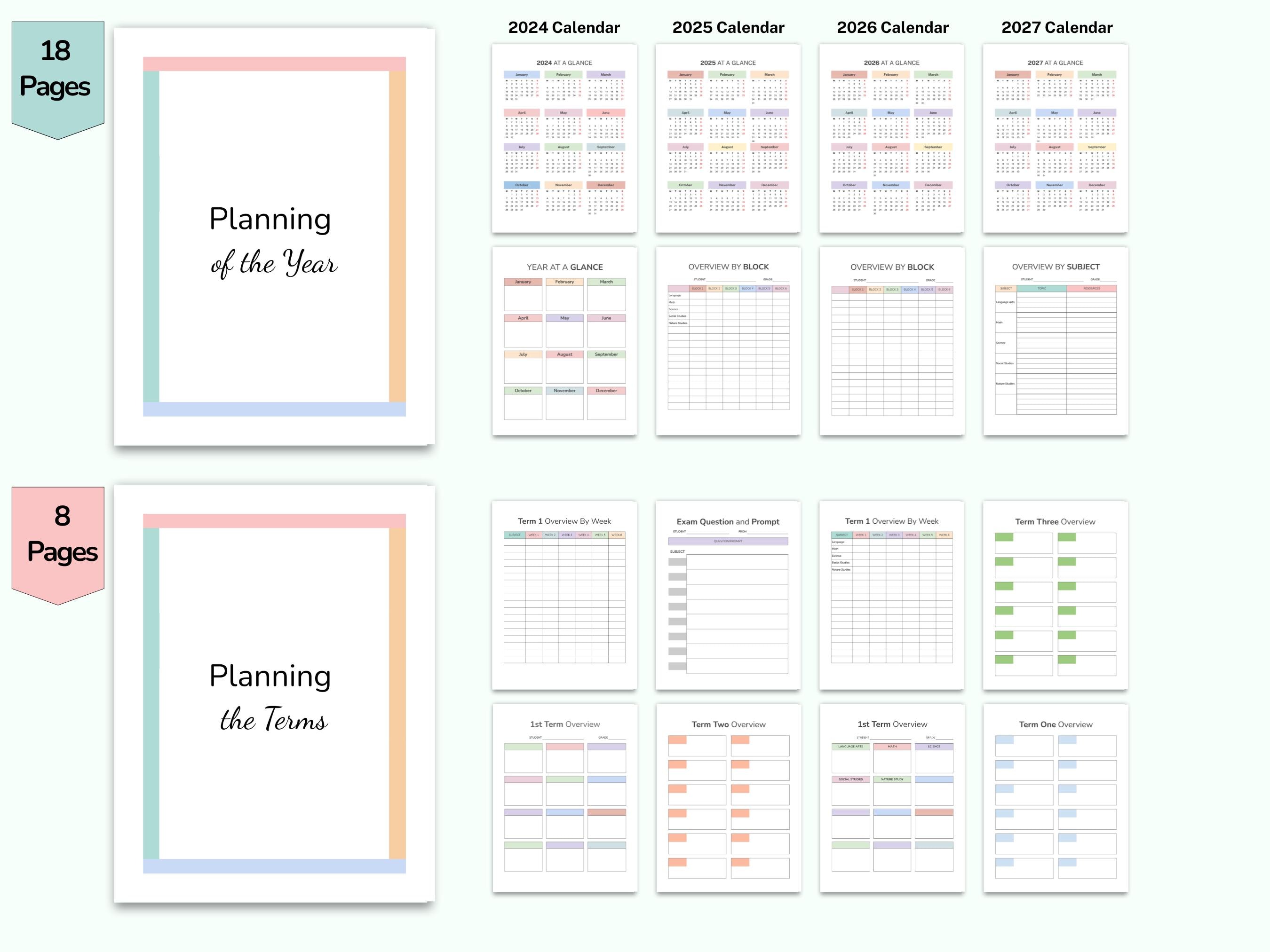 Teacher Planner 2024-2025 Template PDF, Spiral Teacher Planner ...