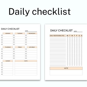 Blank Daily Master Checklist Printable, Simple Checklist Template ...
