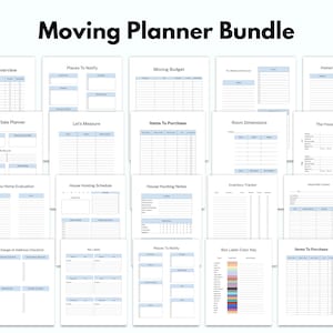 Moving Planner, Moving Checklist Pdf, Moving Binder, Moving Gift ...