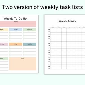 Editable to Do Brain Dump Planner, ADHD Daily Weekly Goals Planner, To ...