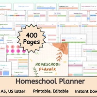 Editable Homeschool Planner & Tracker | Google Sheets Digital Download ...