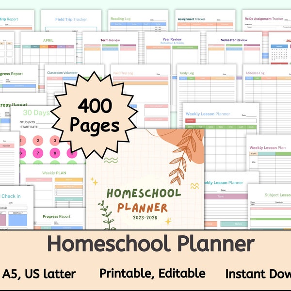 Homeschool Schedule - Etsy