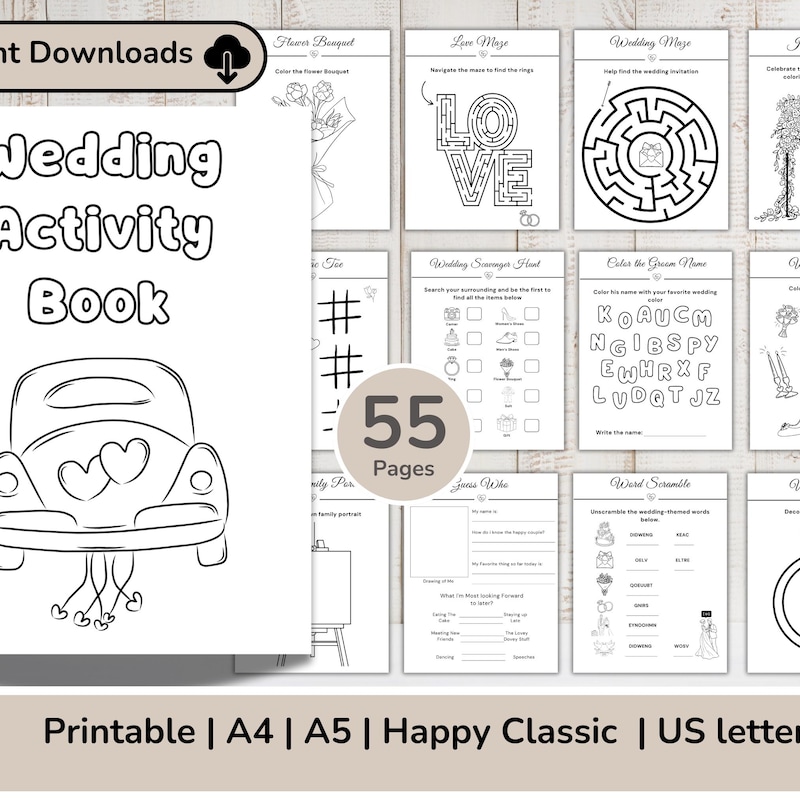 Wedding Activity Packet - Etsy