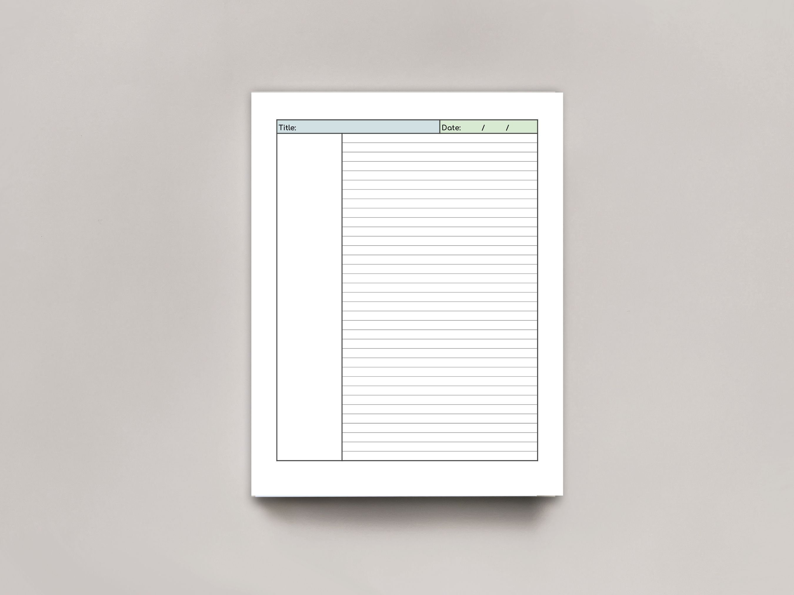 Cornell Notes Printable Bundle Pack, Cornell Notes Method, Student Note ...