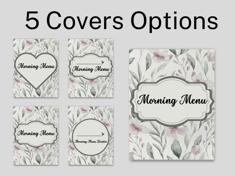 PRESCHOOL Morning Menu, Homeschool Morning Menu, Morning Menu ...