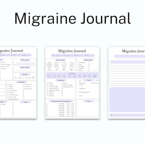 Migraine Tracker Printable, Symptom Tracker, Headache Diary, Daily ...
