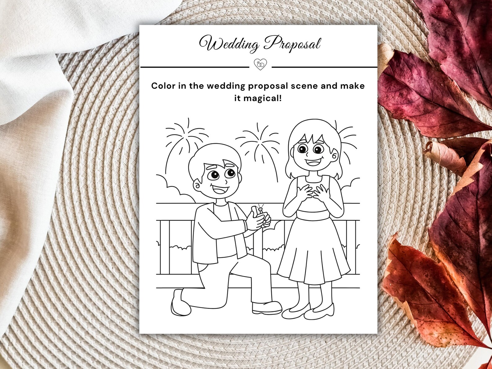 Kids Wedding Activity Book: Printable Coloring Pages & Games (PDF ...