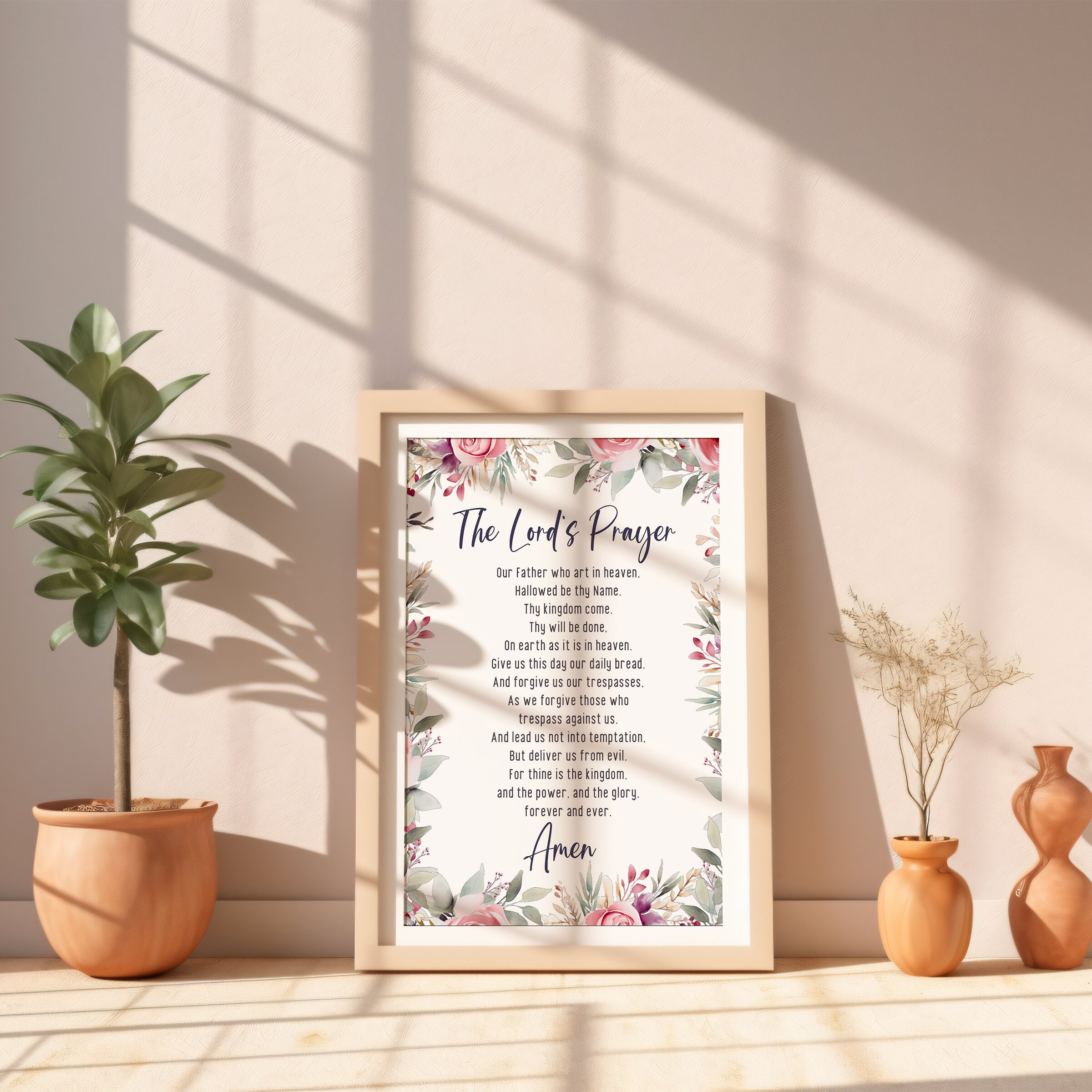 The Lord's Prayer Our Father Christian Wall Art - Etsy