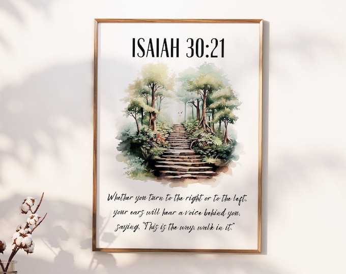 Christian Scripture Wall Art Print, Isaiah Poster, Christian Poster ...