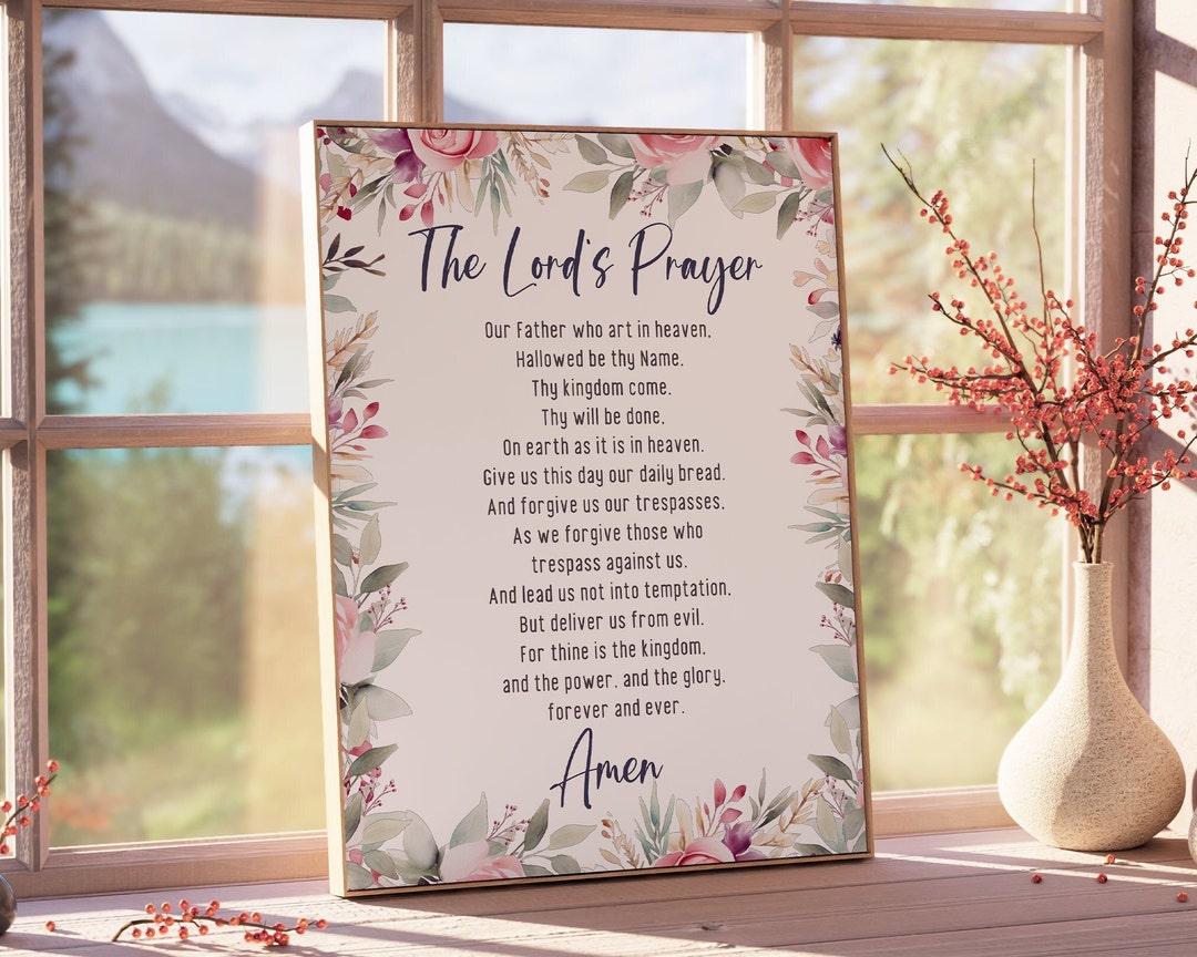 The Lord's Prayer | Our Father | Christian Wall Art | Inspirational Art ...