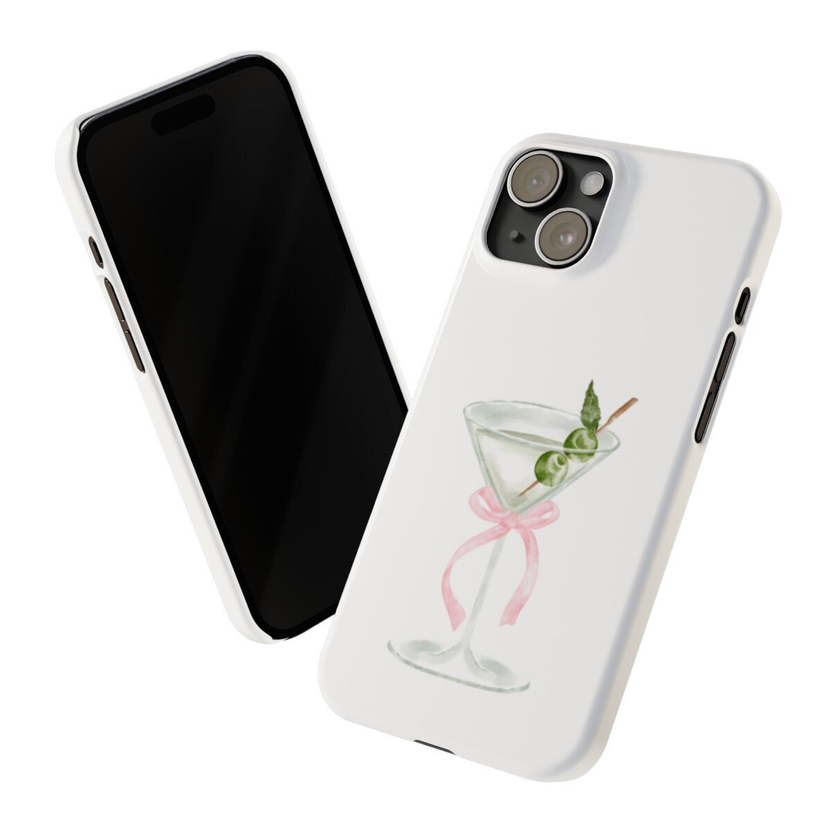 Coquette Martini Pink Bow Phone Case, iPhone 15/14/13/12/11 Pro Max XR ...
