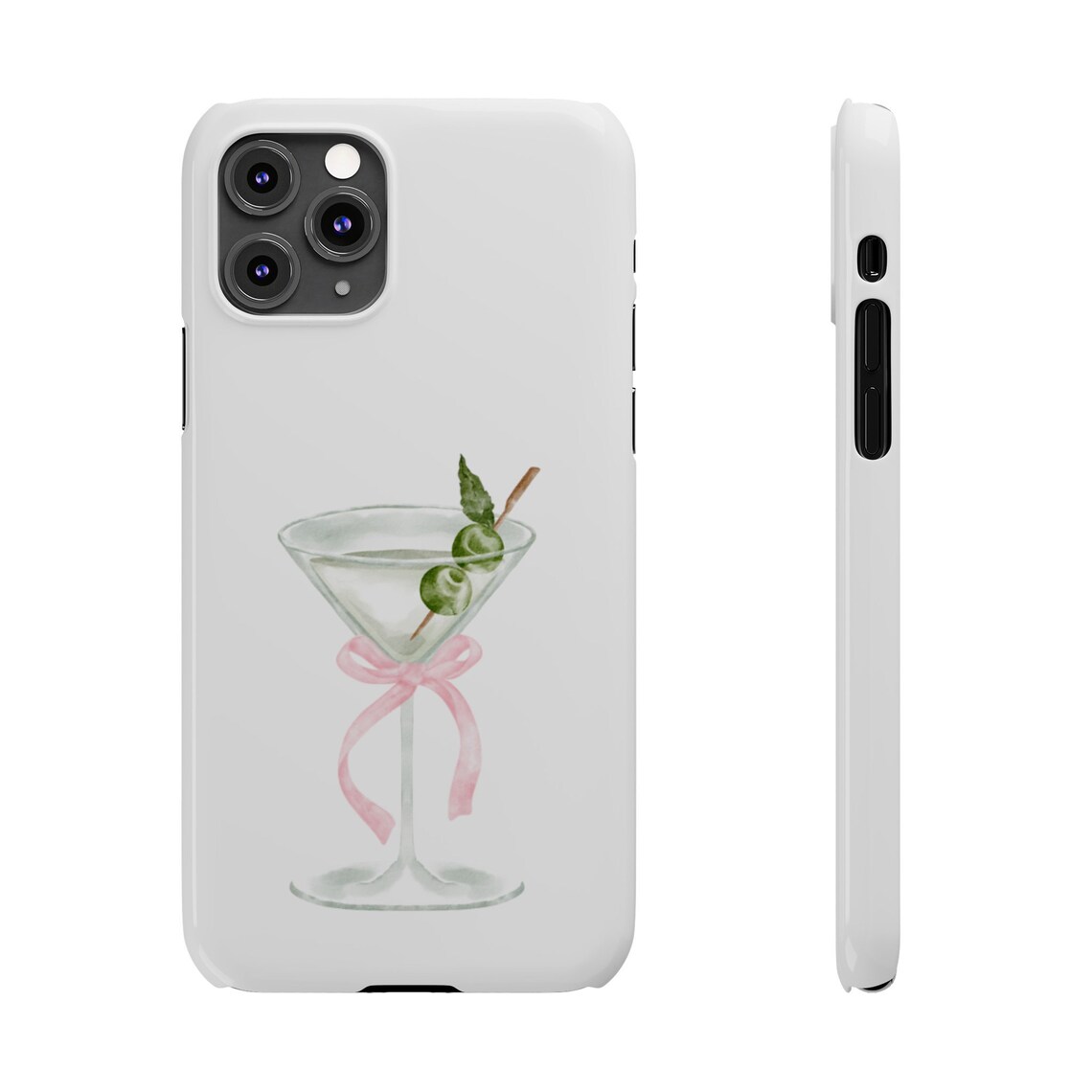 Coquette Martini Pink Bow Phone Case, iPhone 15/14/13/12/11 Pro Max XR ...