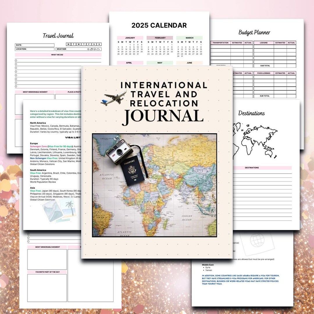 Digital 2025 Travel & Relocation Journal: Plan Your International ...