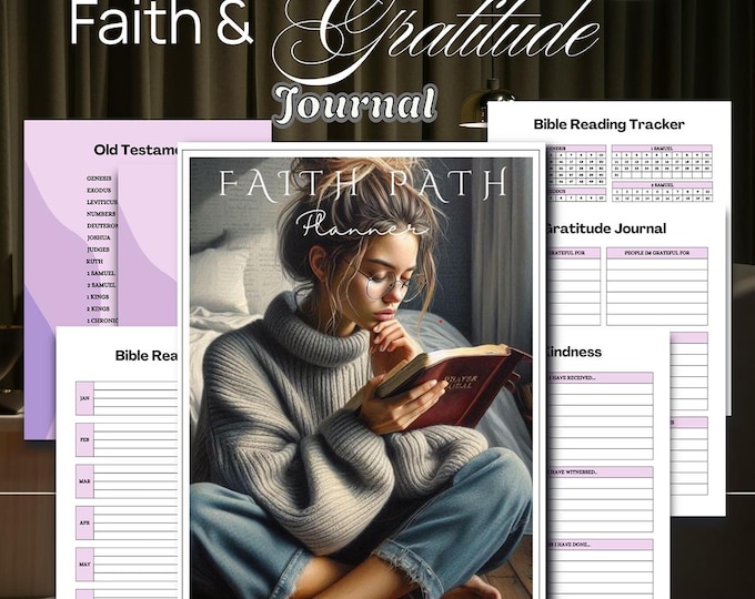 Simple Faith & Gratitude Journal Printable, Digital Download, Faith ...
