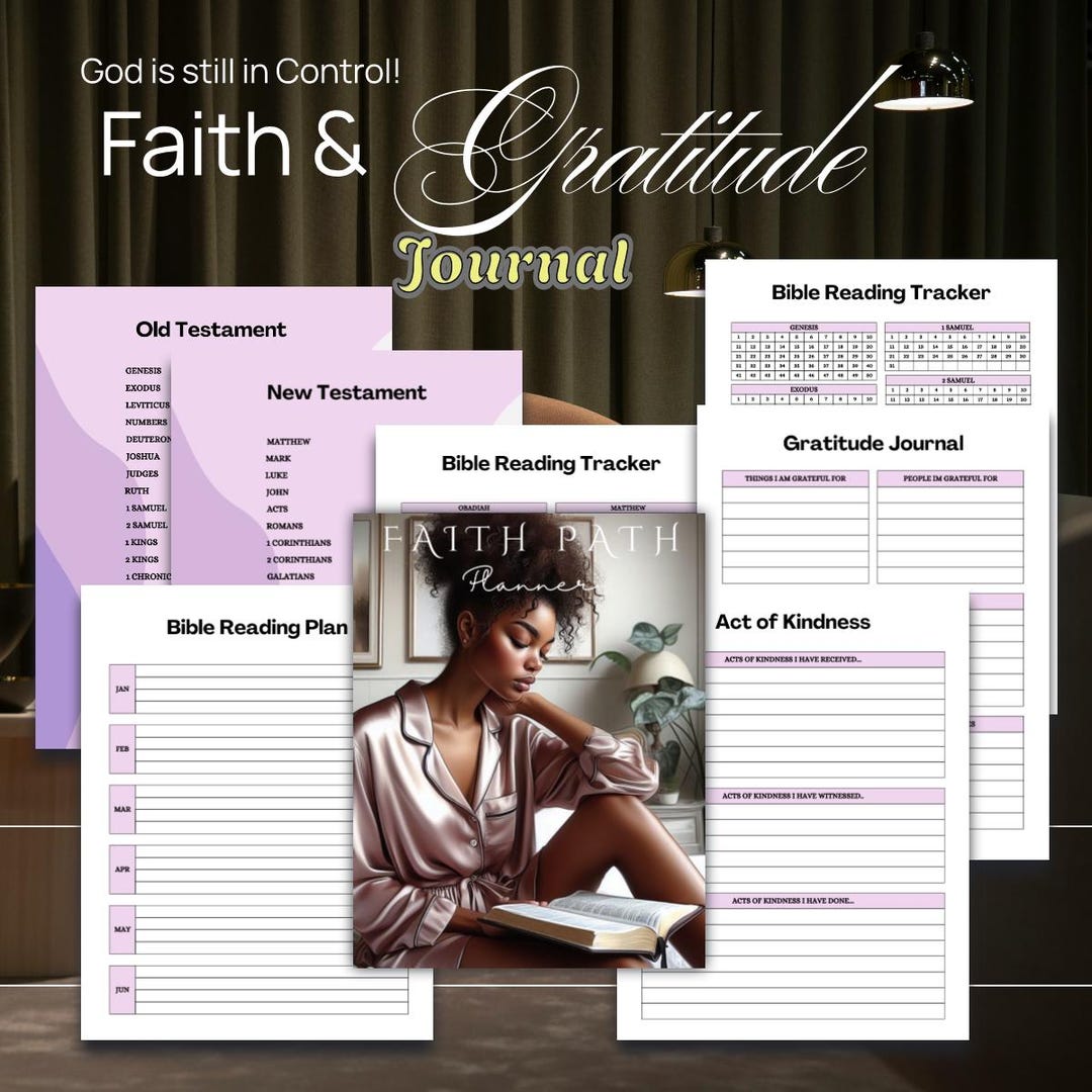 Digital Faith & Gratitude Journal - Download and Print Instantly !! 8.5 ...