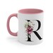 Beautiful Pastel Floral Monogrammed Personalized Letter R Mug 11 Ounce ...