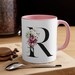 Beautiful Pastel Floral Monogrammed Personalized Letter R Mug 11 Ounce ...