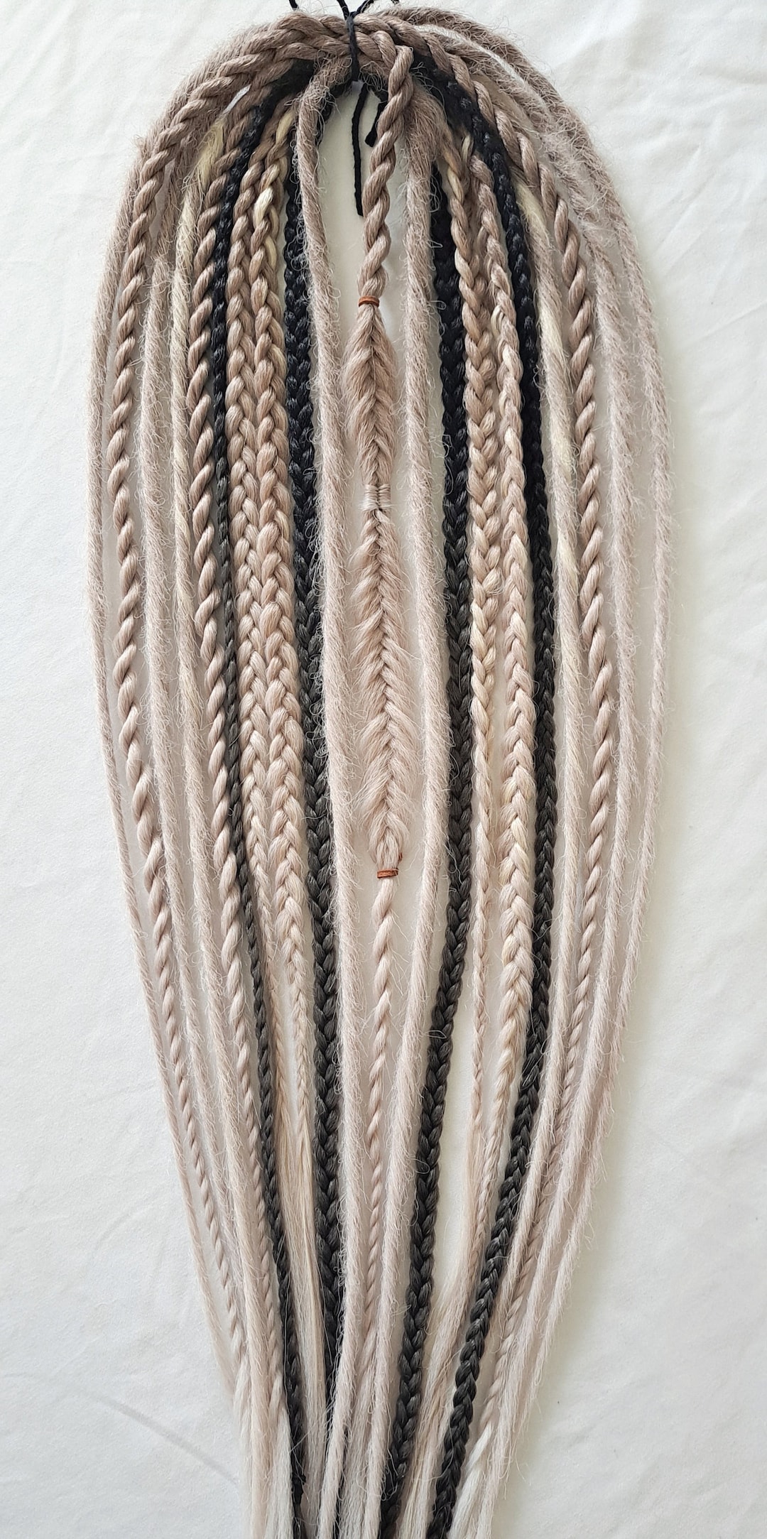 Inghild Nordic Viking Style Crochet Dread Extensions With Fishtail ...