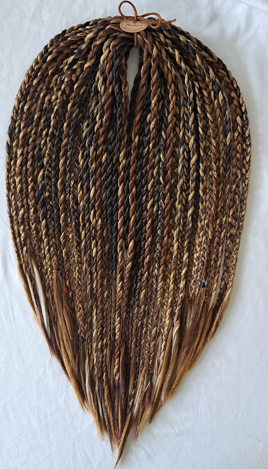 Elowen Boho Braids Twists Dread Extensions. Brown Blonde Double Ended ...