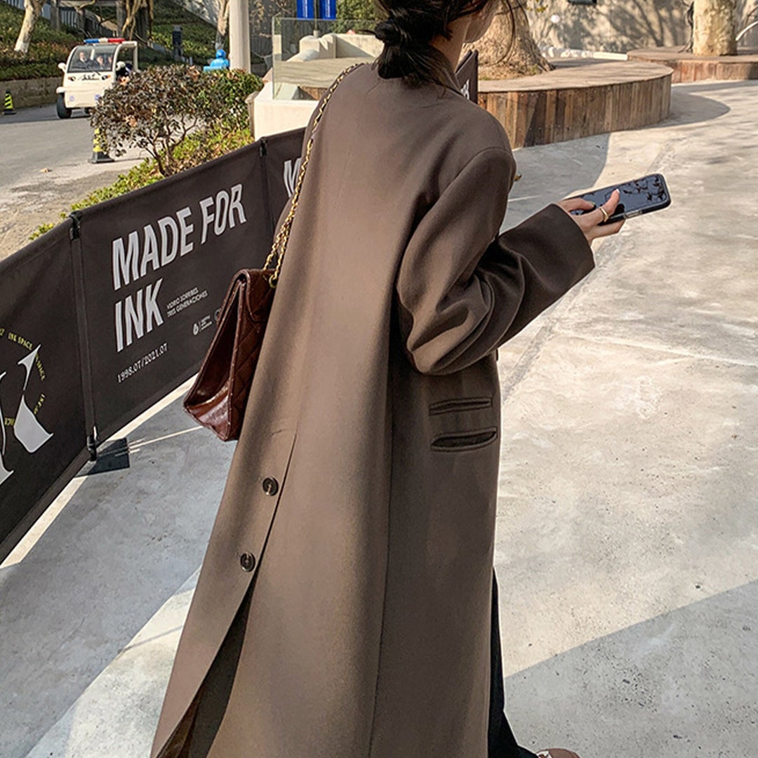 Womens Long Trench Coat Classic Trench Coatbritish Style - Etsy