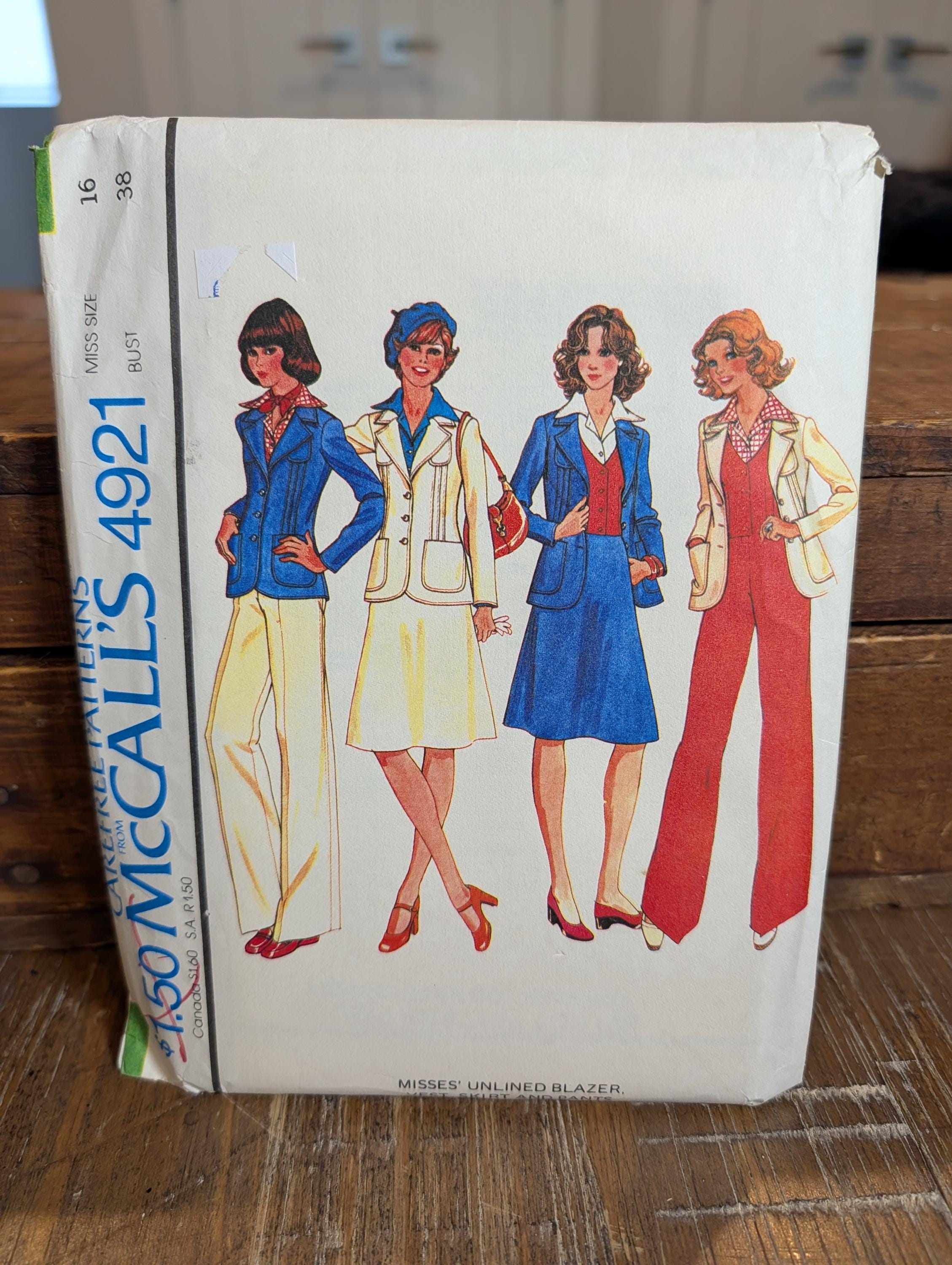 Vintage Sewing Patterns – 1960s 1970s Simplicity Mccall's, Size 14-16 ...
