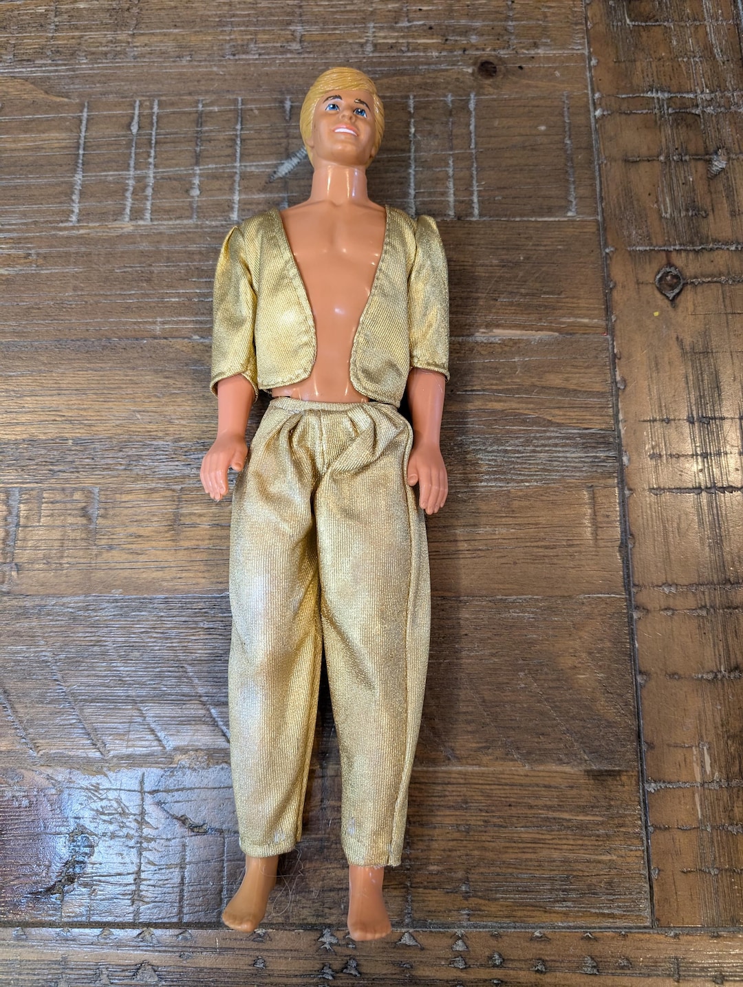 Vintage 1980's Ken Doll in an Amazing Gold Suit // Barbies Boyfriend ...