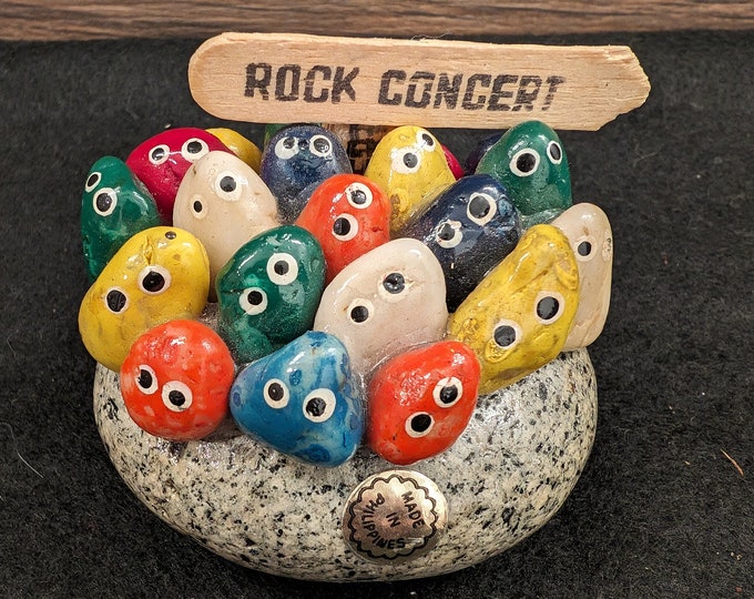 Vintage Original Pet Rock Concert Paperweight // Collectible // Hand ...