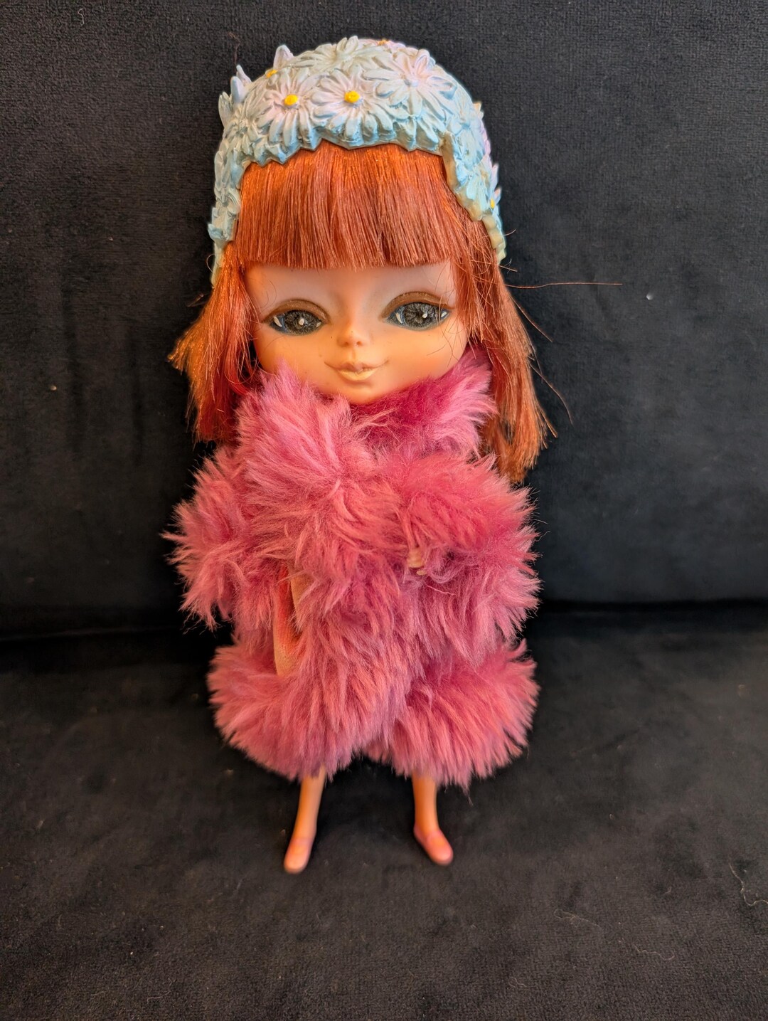 Vintage 1968 Kamar Mona Red Head Red Hair Big Eyed Doll // Pre Blythe ...
