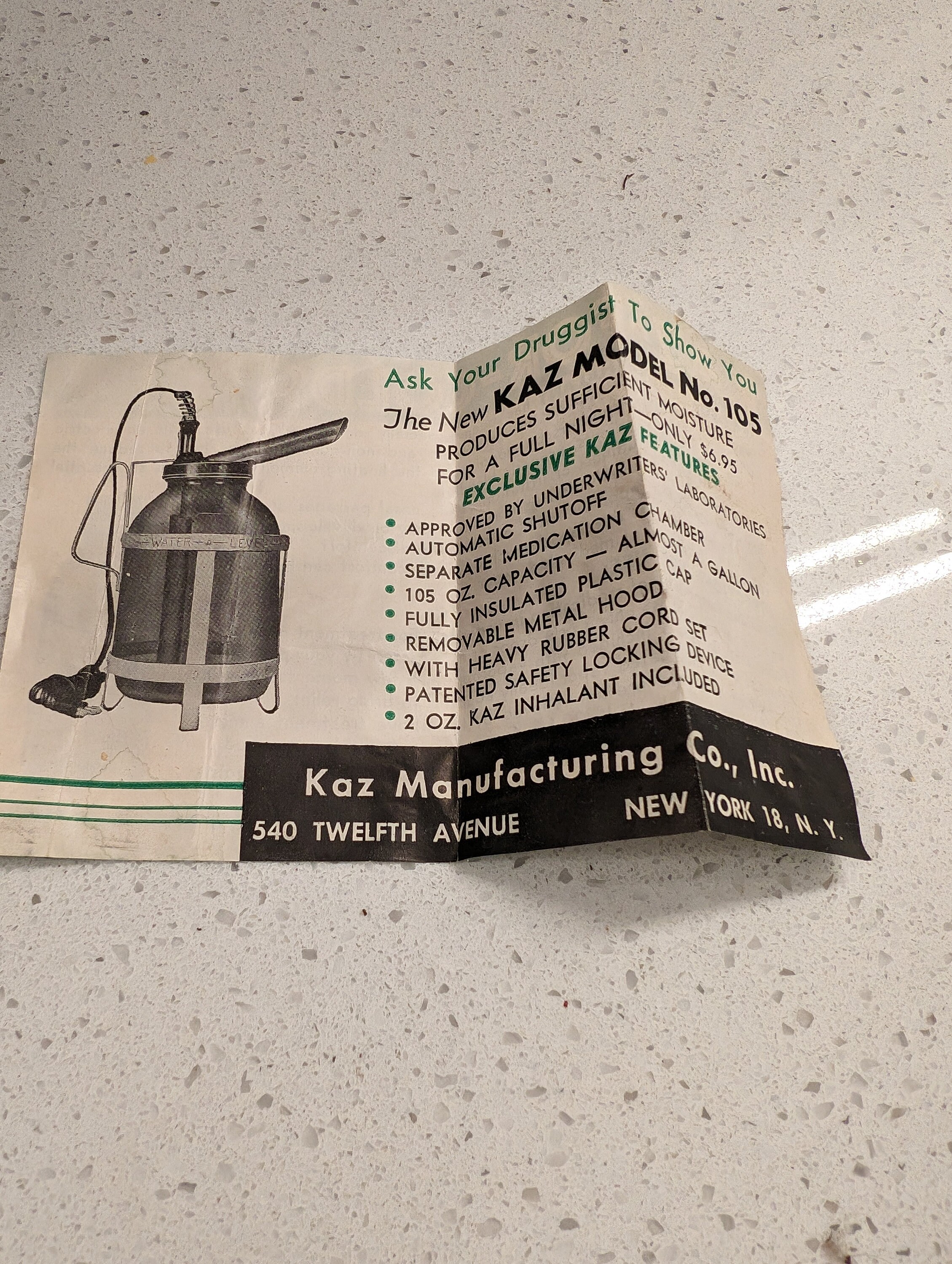 Vintage Kaz Glass Vaporizer With Original Box // Electric Cord ...