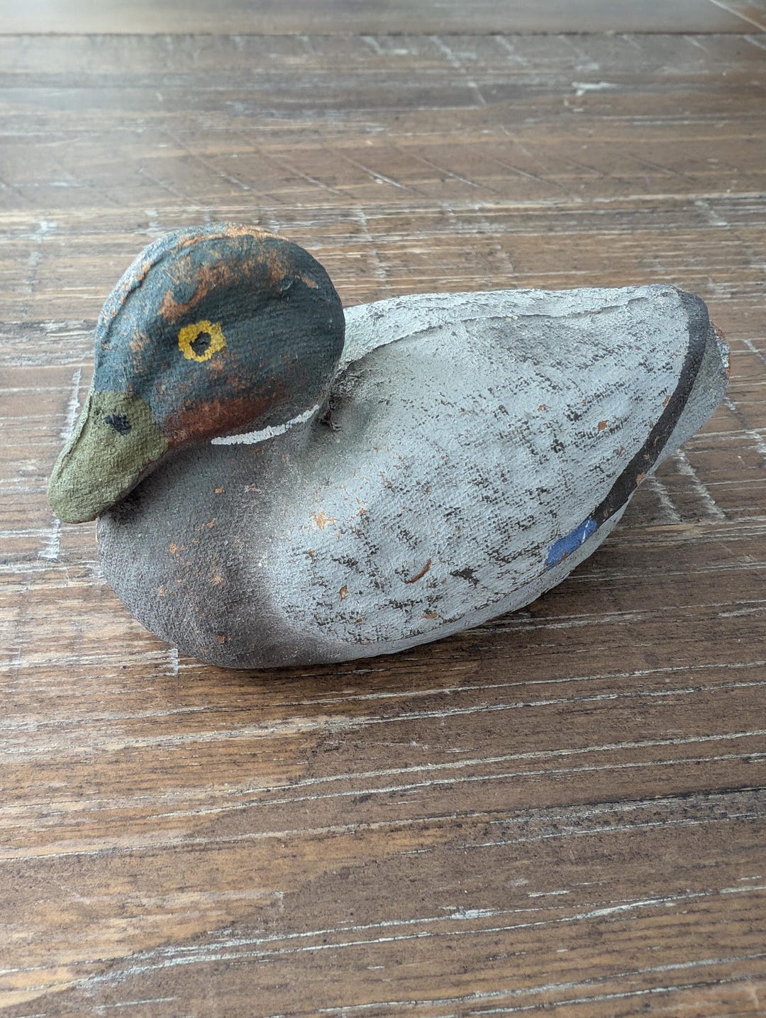 Vintage Hand Crafted Small Paper Mache Mallard Duck Decoy // Fantastic ...