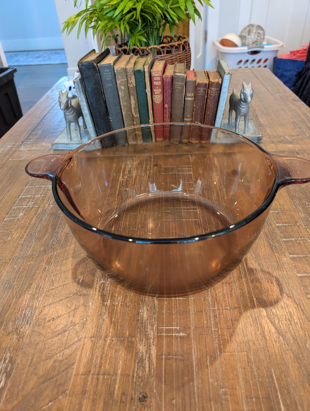 Vintage 1980's Visions Amber Dutch Oven / Stock Pot / 5 Quart by ...