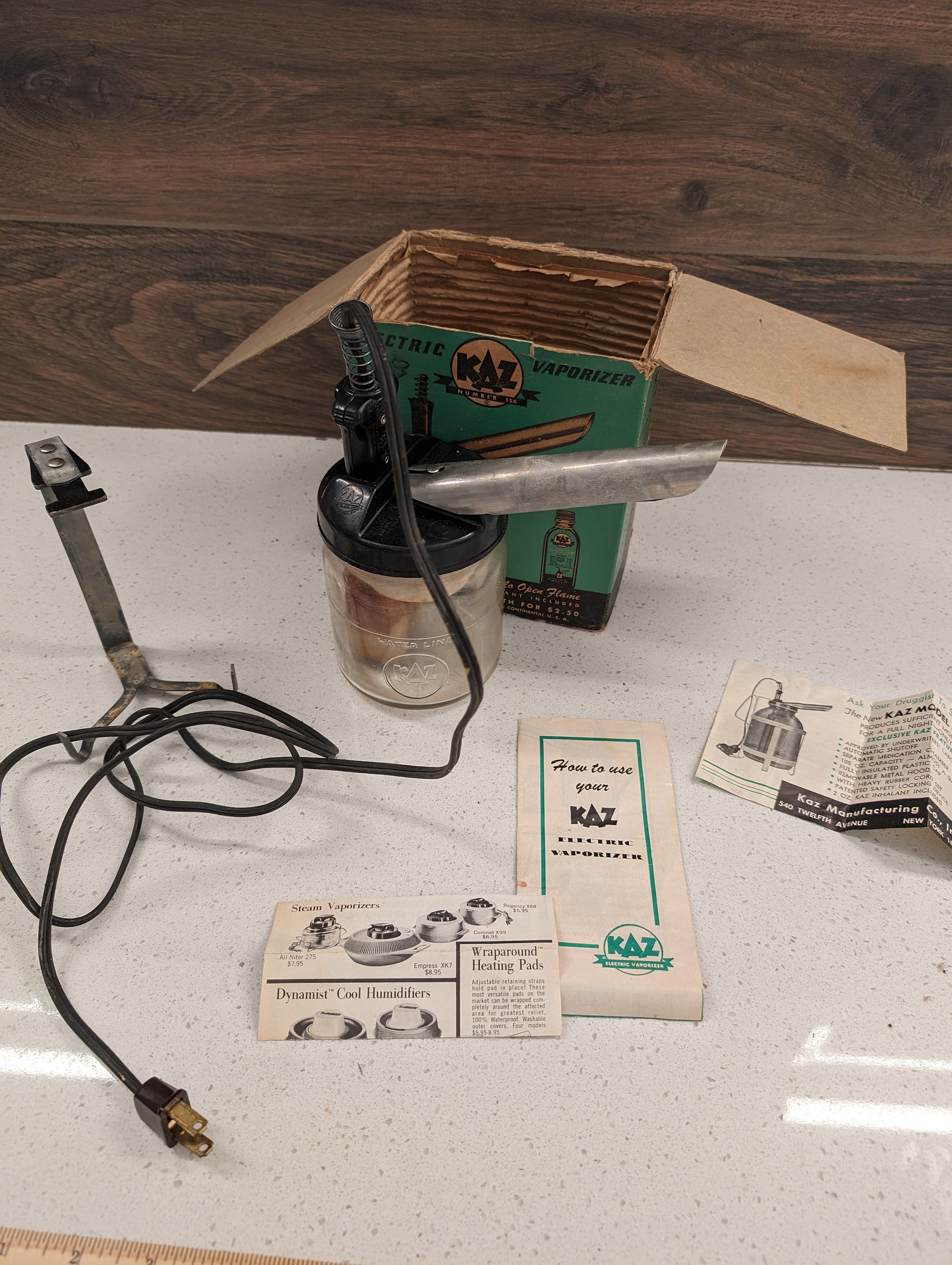 Vintage Kaz Glass Vaporizer With Original Box // Electric Cord ...