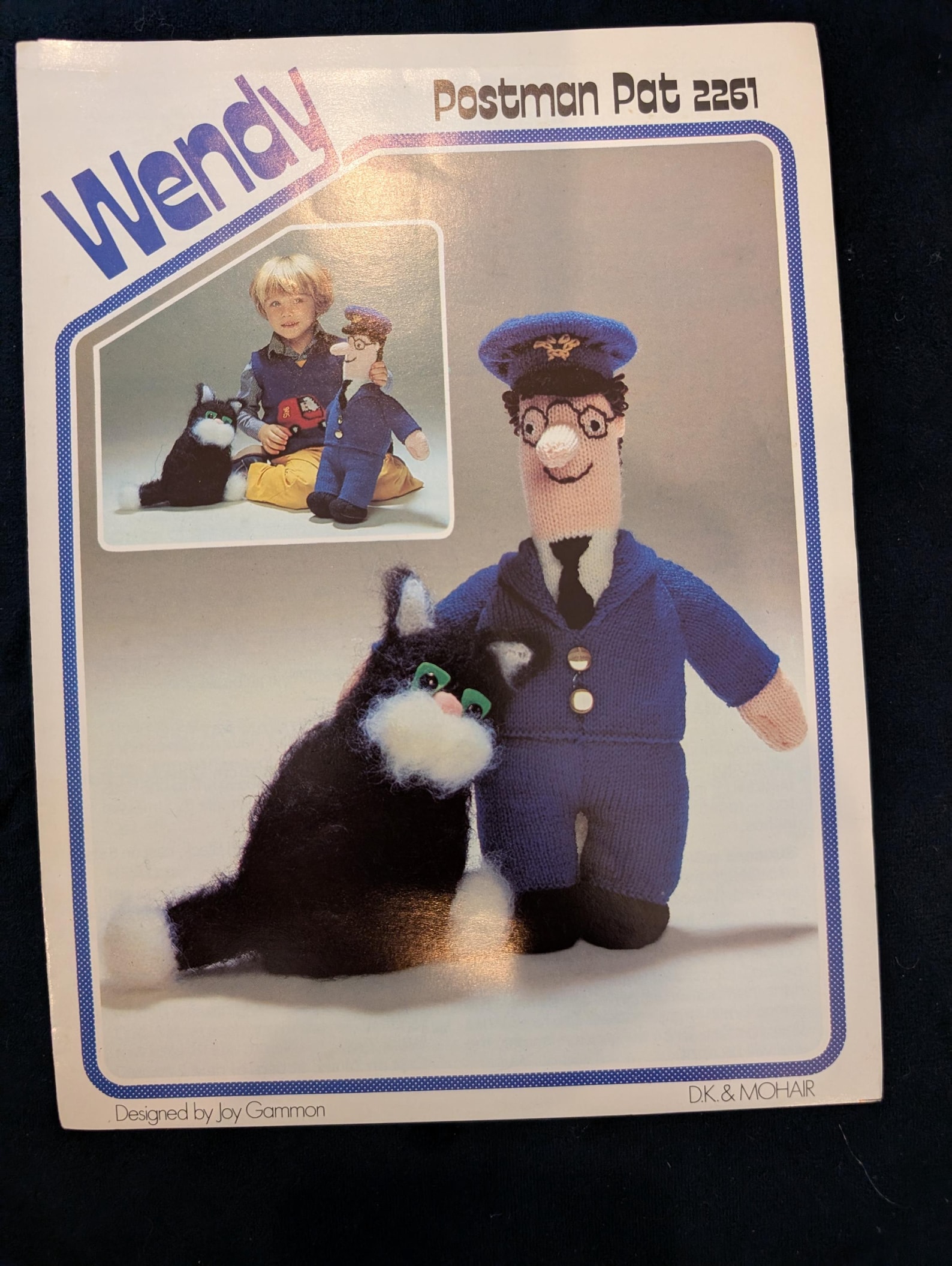 Postman Pat, Black and White Cat, Toy Knitting Pattern, Jess Cat ...