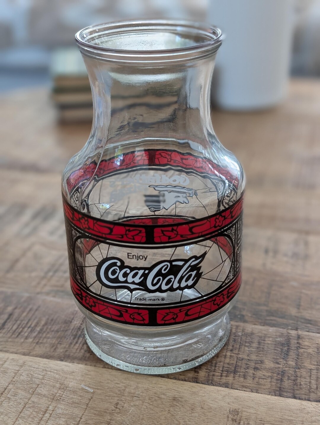 1.5 Liter 1980's Vintage Coca-cola Godfather's Pizza Glass Carafe ...