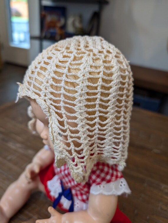 Antique 1900's Hand Crocheted Baby Bonnet / Hat // Ch… - Gem