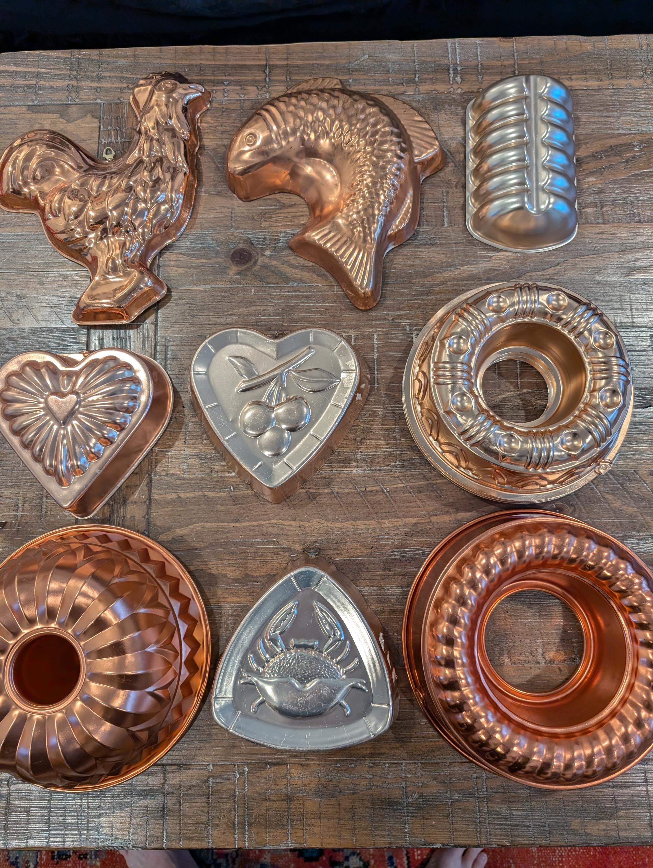 Copper Tone Jello Mold // Wall Decor // Your Choice // Farmhouse ...