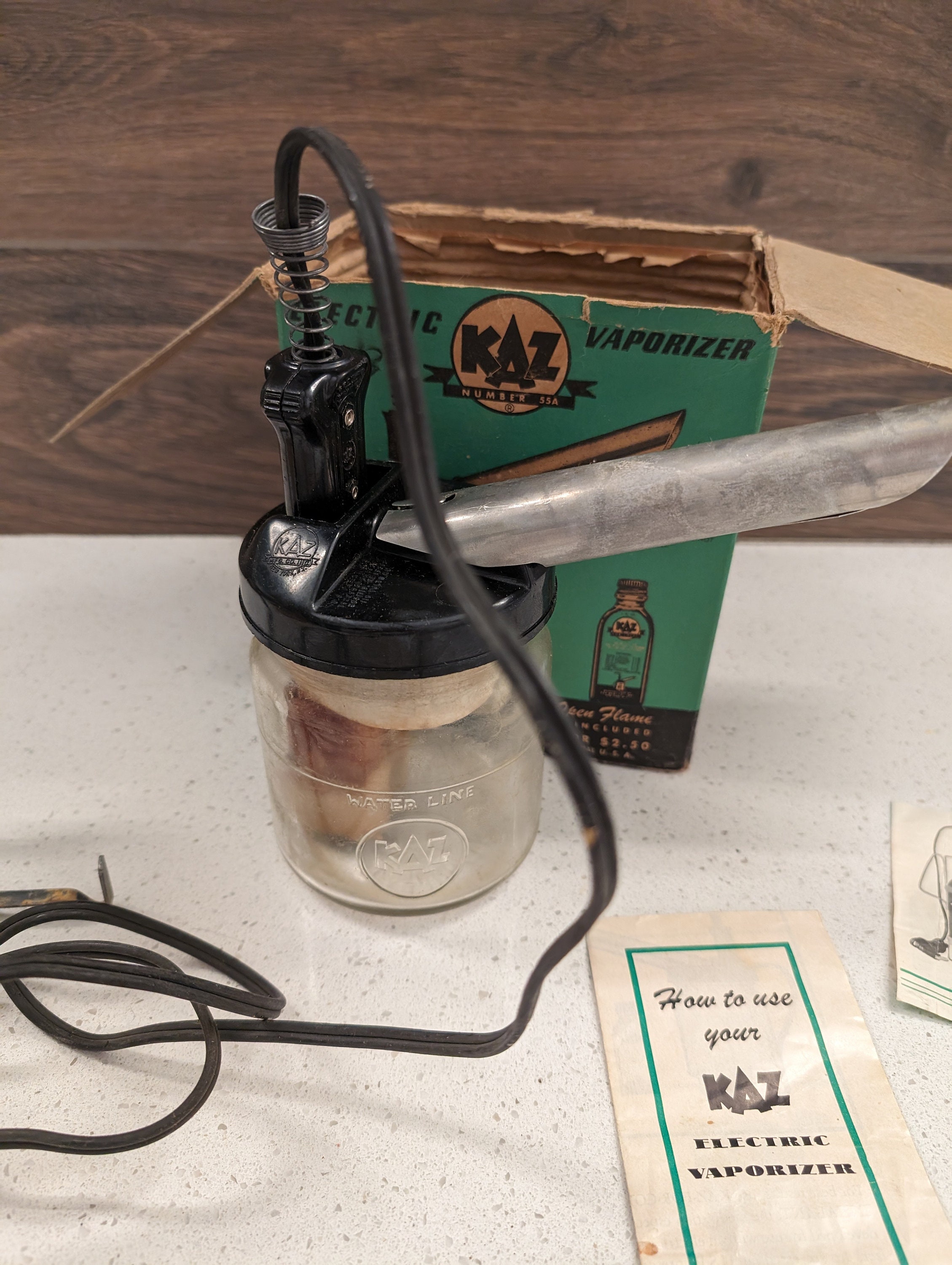 Vintage Kaz Glass Vaporizer With Original Box // Electric Cord ...