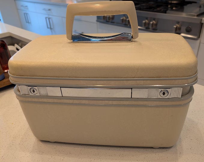Vintage Samsonite Silhouette off White Train Case Travel Bag - Etsy