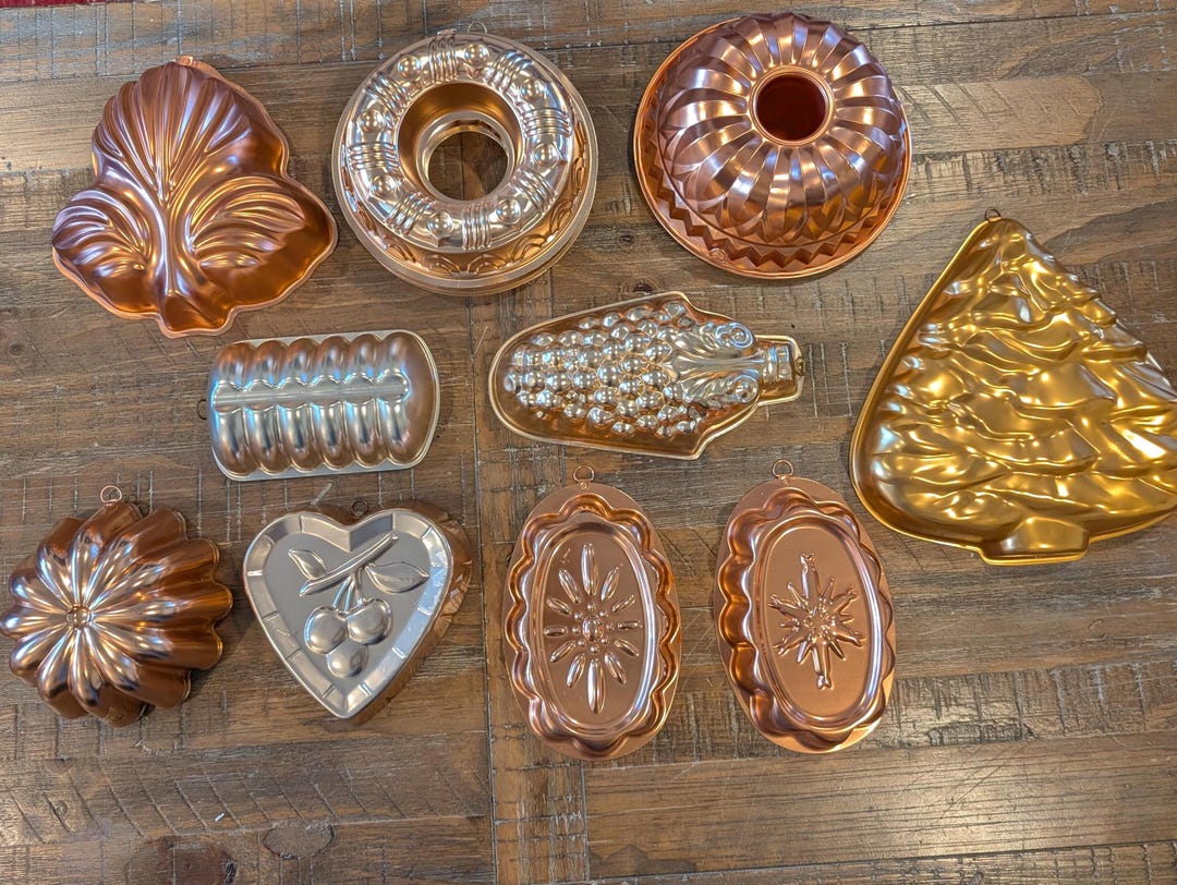 Copper Tone Jello Mold // Wall Decor // Your Choice! // Farmhouse ...