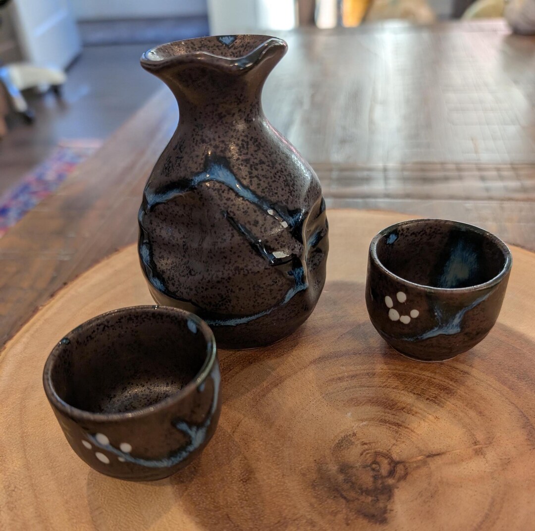 Vintage Nakagama Japanese Porcelain 3 Piece Sake Set // Made in Japan ...