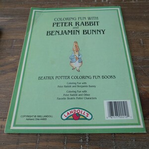 Peter Rabbit and Benjamin Bunny Coloring Book by Beatrix Potter, Unused ...